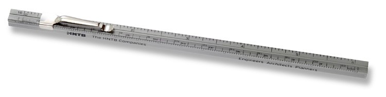 Custom Printed 6 inch Alumicolor Architect Pocket Scale with Clip