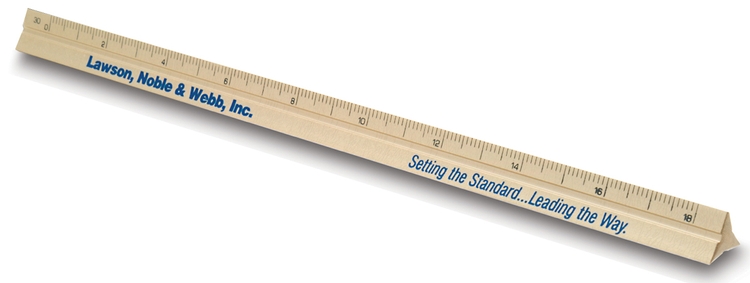 Custom Printed 6 inch Alumicolor Engineer Triangular Pocket Scale