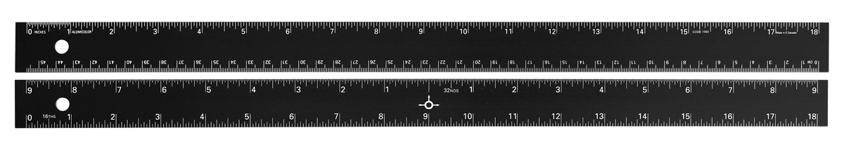 Custom Printed 18 inch Alumicolor Straight Edge Ruler with Center ...