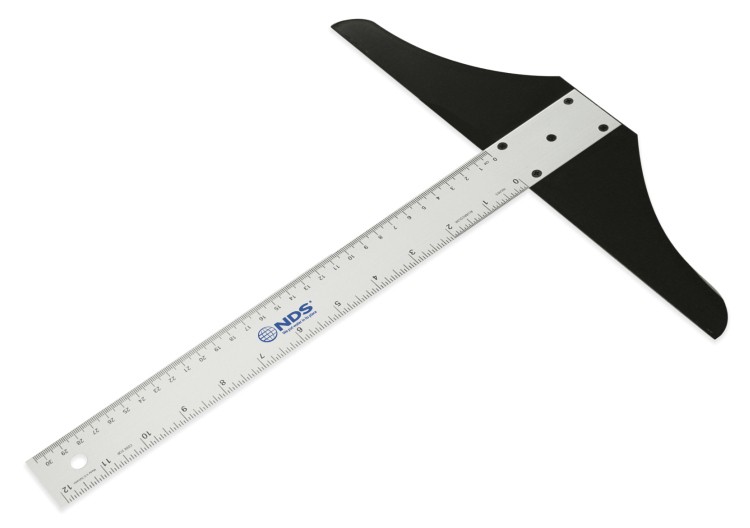 Custom Printed 12 inch Alumicolor Standard T Square Ruler