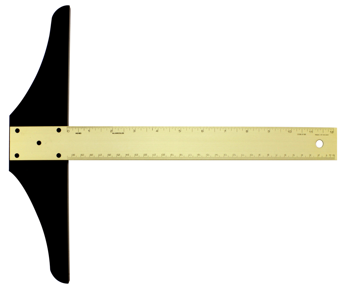 Custom Printed 12 inch Alumicolor Standard T Square Ruler