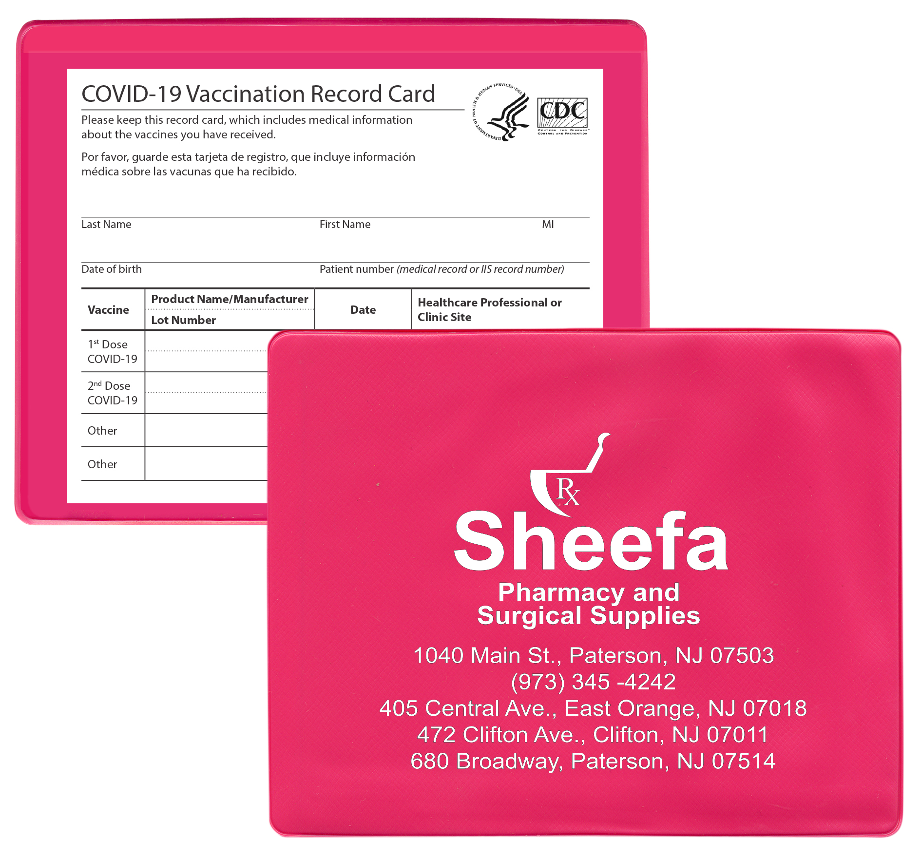Custom Printed COVID-19 Vaccination Card Holder
