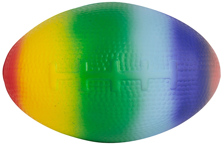 Custom Printed Rainbow Football Stress Reliever | Identity Links