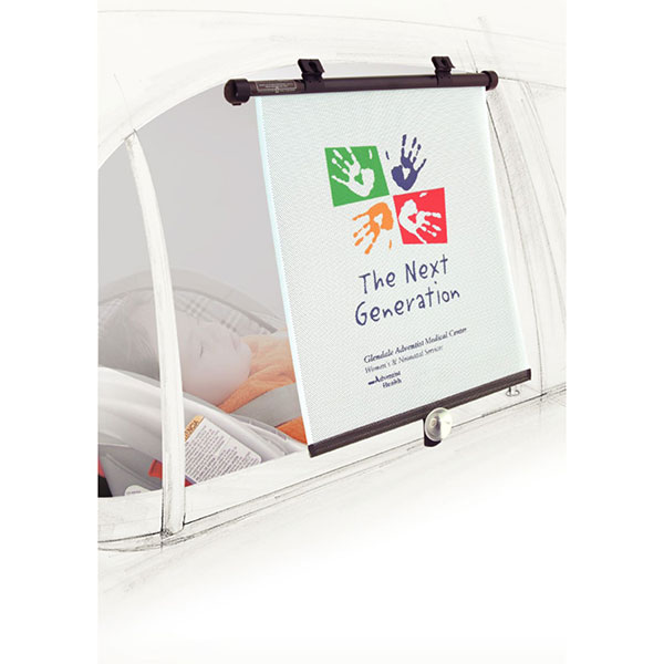 Custom Printed Car Window Roll Up Shade