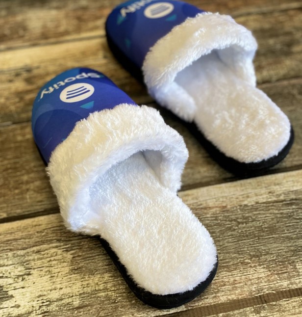 Custom Printed Fuzzy Slippers | Identity Links