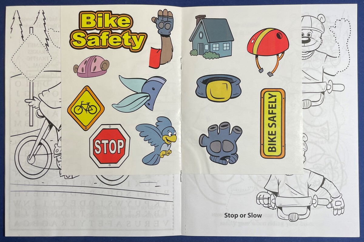 Promotional "Bike Safety" Sticker Book | Identity Links