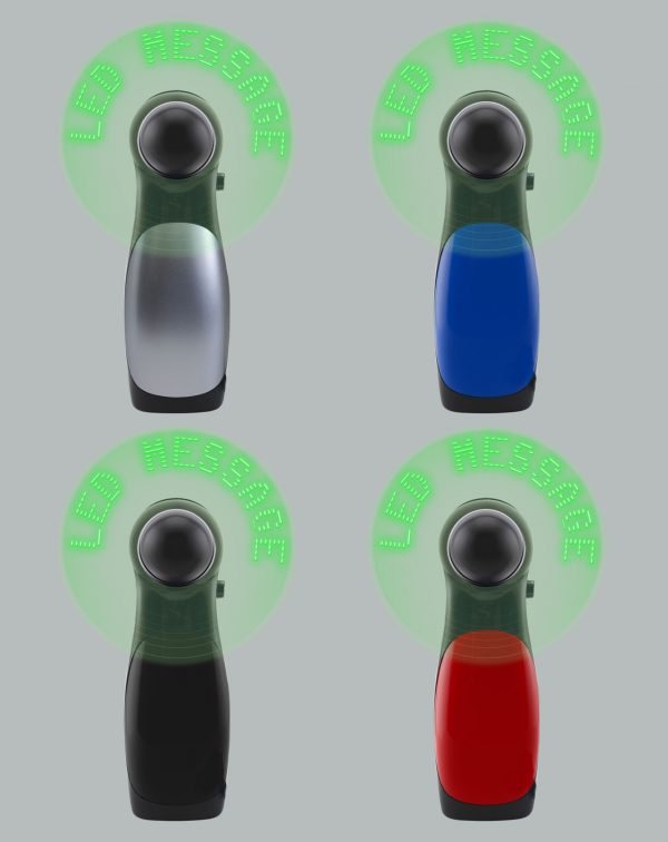 Promotional Deluxe Light Up Message Fan