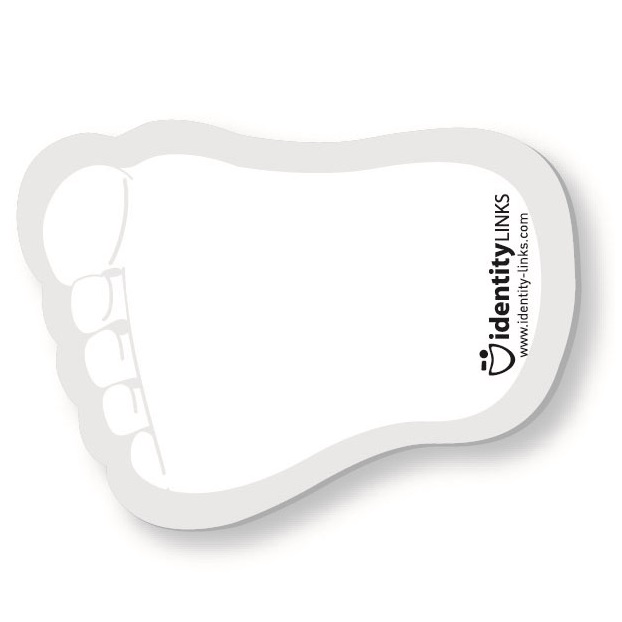 Custom Printed Foot Shaped Sticky Note Pad